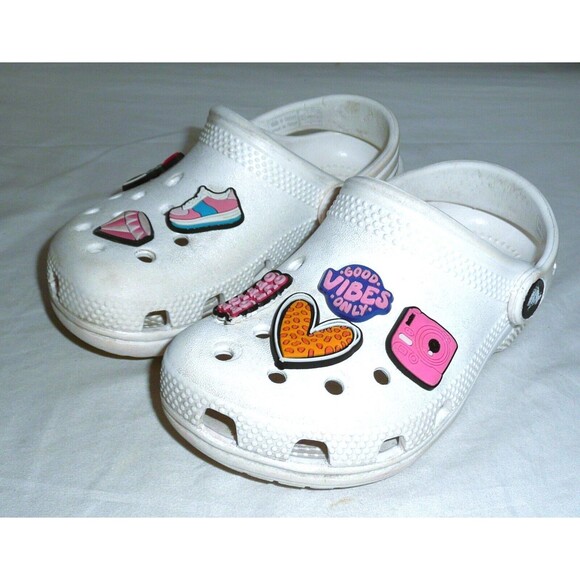 CROCS | Shoes | Iconic Crocs Classic White Classic Clog Sandals With ...
